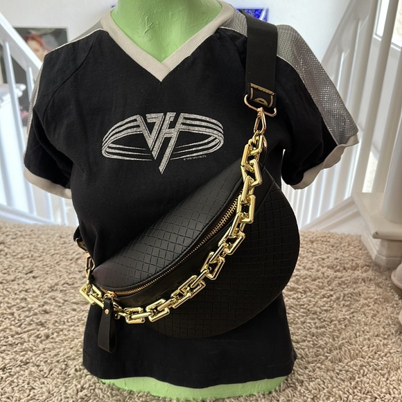 Bags | Brand New Crossbody Black Wgold Chain | Poshmark